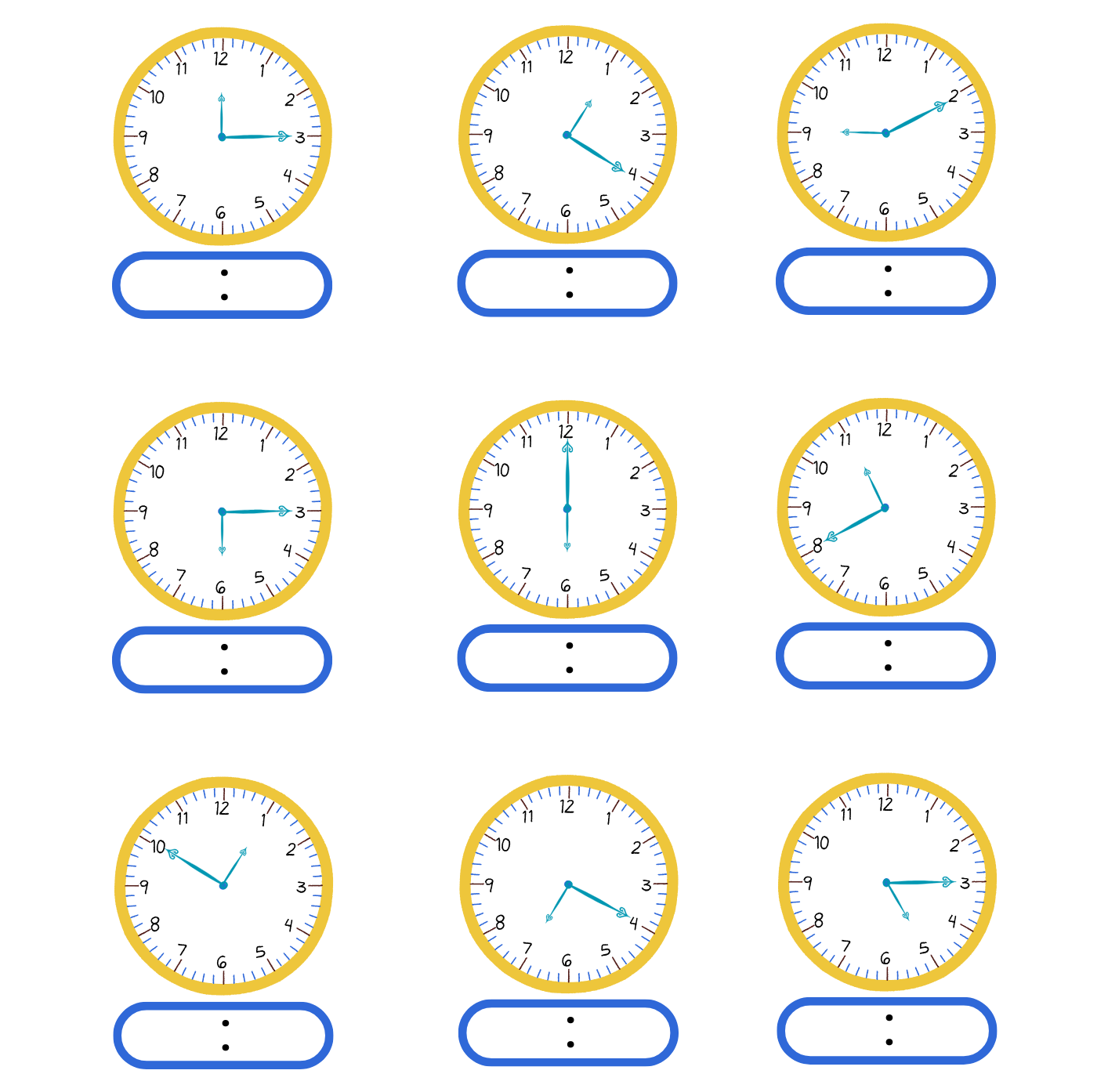 Clock & Time Worksheet for Class 1 | Learn to Read and Draw Time