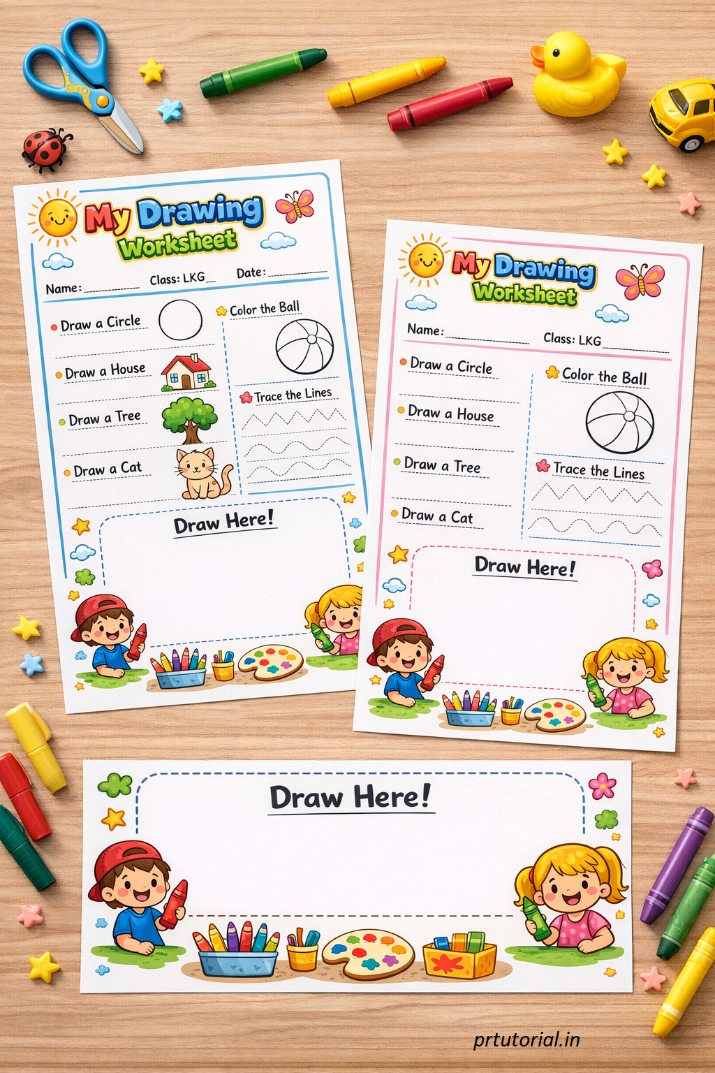 Drawing Worksheets for LKG: Fun & Easy Activities for Kids