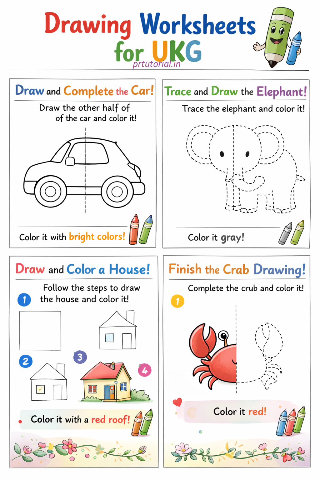 Drawing Worksheets for UKG: Fun & Creative Activities for Kids